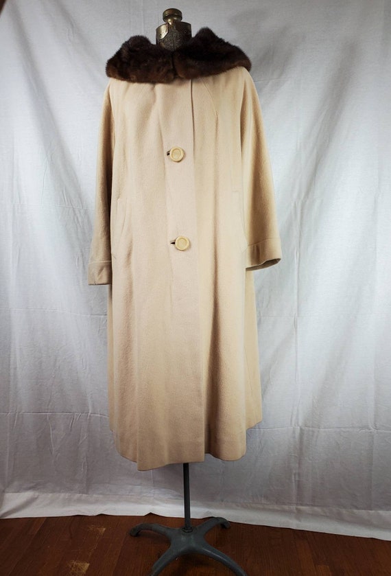 Vintage 50s / 60s Stroock / Baskin Beige Cashmere Coa… - Gem