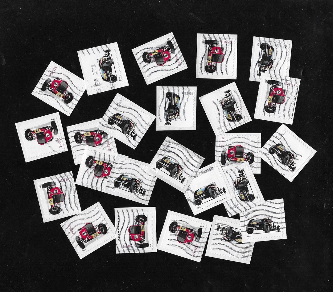 24 Hot Rods - USED and Cancelled Stamps - on Paper - Etsy