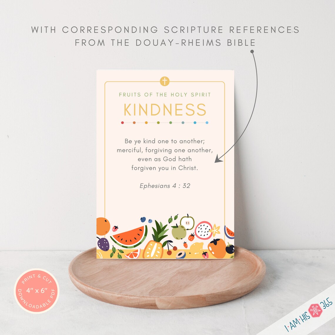 Fruits of the Holy Spirit Catechism Cards Bible Verse Virtue Cards ...