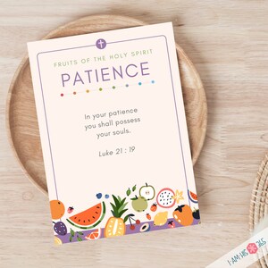 Fruits of the Holy Spirit Catechism Cards | Bible Verse | Virtue Cards ...