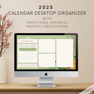 Catholic Desktop Organizer Wallpaper Bundle Floral Desktop Background ...