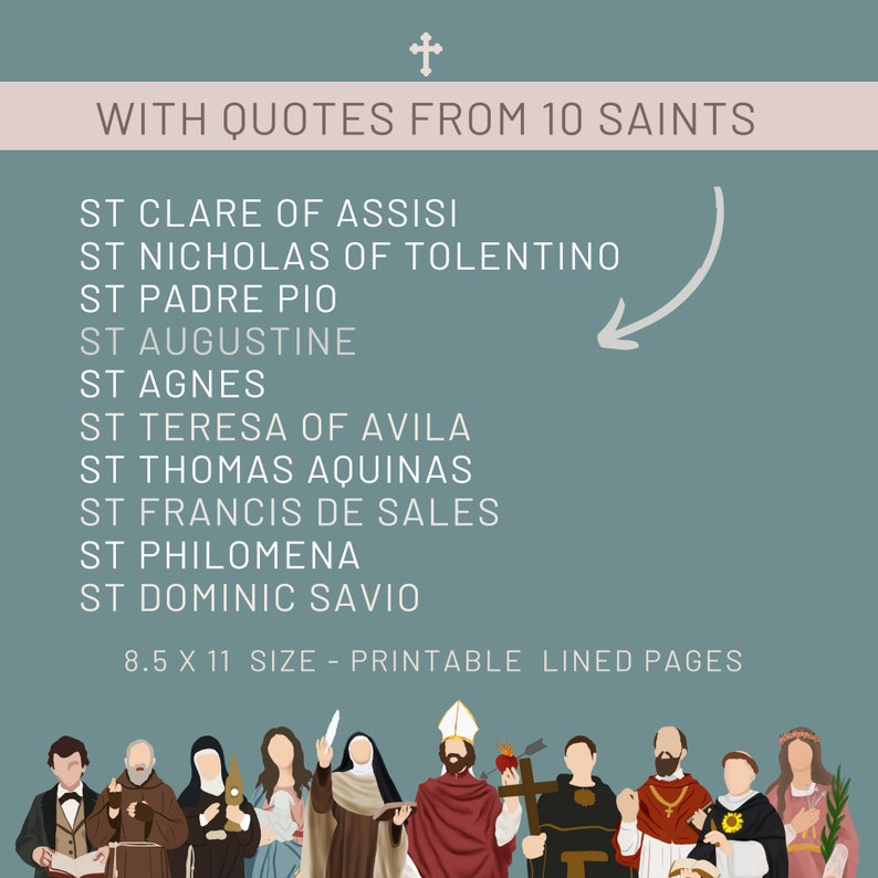Printable Catholic Saints Stationery | Catholic Stationery | Lined ...