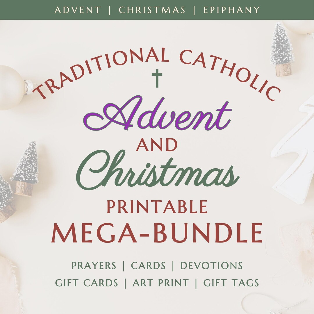 Catholic Advent and Christmas MEGA Bundle Printable Catholic Prayers ...
