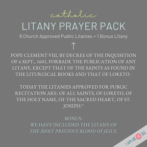 Catholic Litany Prayer Packet: Homeschool Catechism (instant Download ...