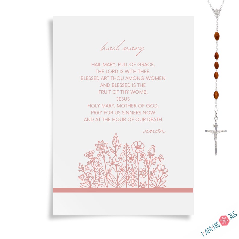 Hail Mary Prayer Print Catholic Prayer Print Printable - Etsy