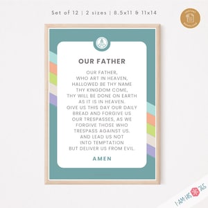 12 Printable Catholic Prayer Posters | Homeschool Decor | Our Father ...