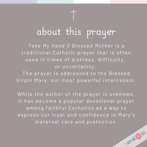 Blessed Mother Prayer Card Set: Catholic Poem Art (digital Download) - Etsy