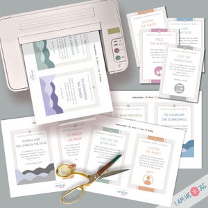 Catholic Works of Mercy Catechism Cards: Douay Rheims Bible (digital ...