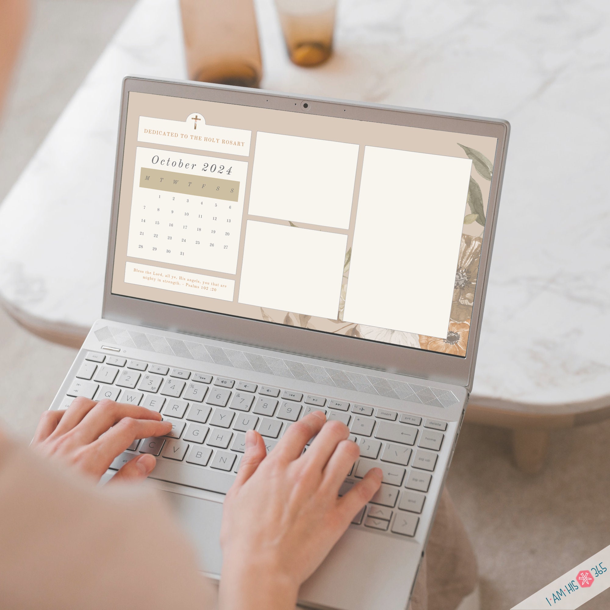 Catholic Desktop Organizer Wallpaper Bundle | Floral Desktop Background ...