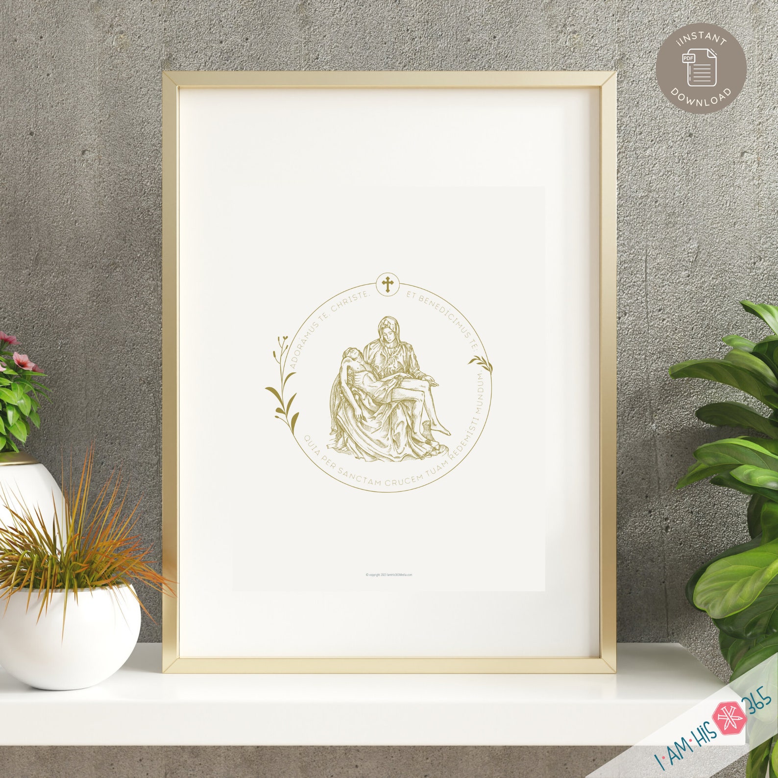 Pieta Catholic Art Print, Catholic Home Decor, Digital Catholic Art ...