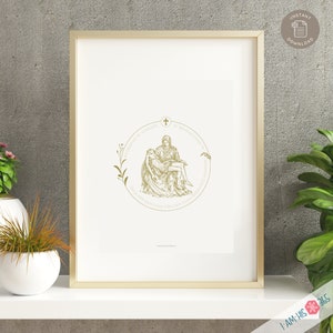 Pieta Catholic Art Print, Catholic Home Decor, Digital Catholic Art ...