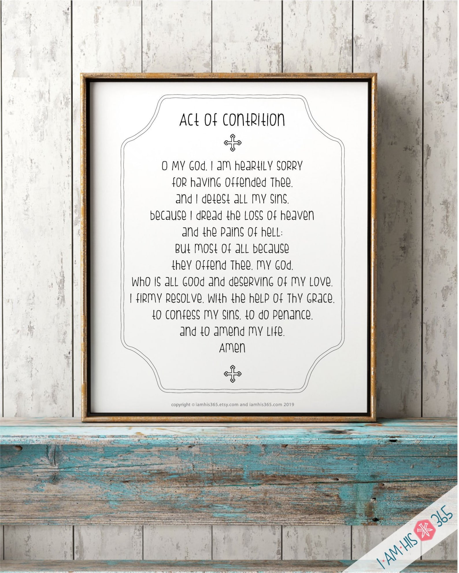 Act of Contrition Prayer Print - Catholic Prayer Printable, Christian ...