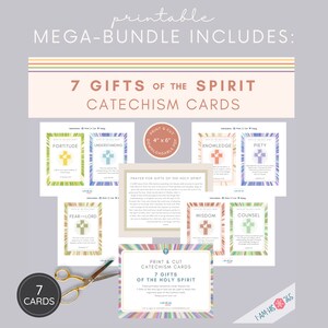 Printable Catechism Cards Catholic Mega-bundle 65 Works of Mercy 10 ...