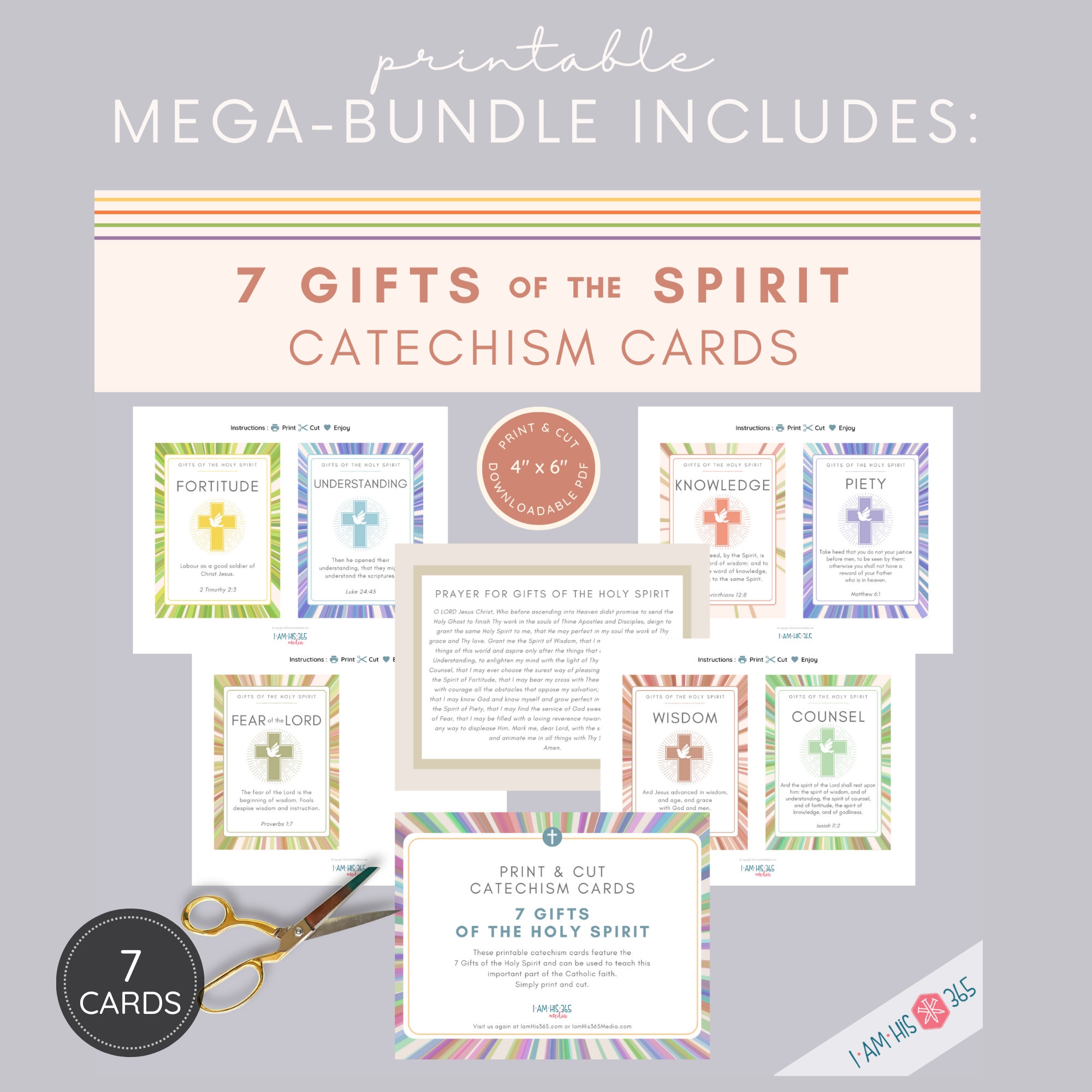 Printable Catechism Cards Catholic Mega-bundle 65 Works of Mercy 10 ...
