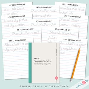 Catholic Cursive Worksheet Bundle for Catechism | Scripture | Saints ...