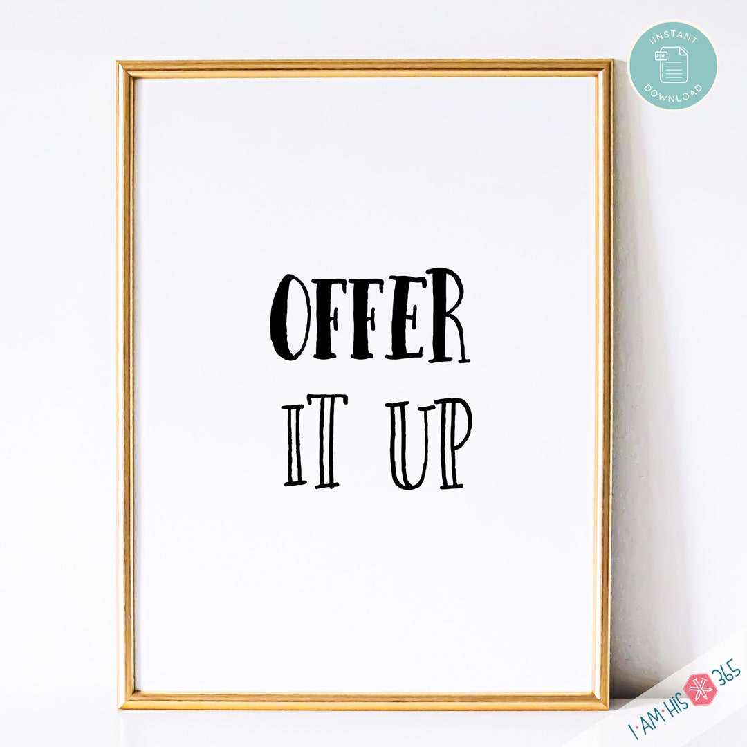 Catholic Art Print: Offer It up Prayer (PDF Download) - Etsy