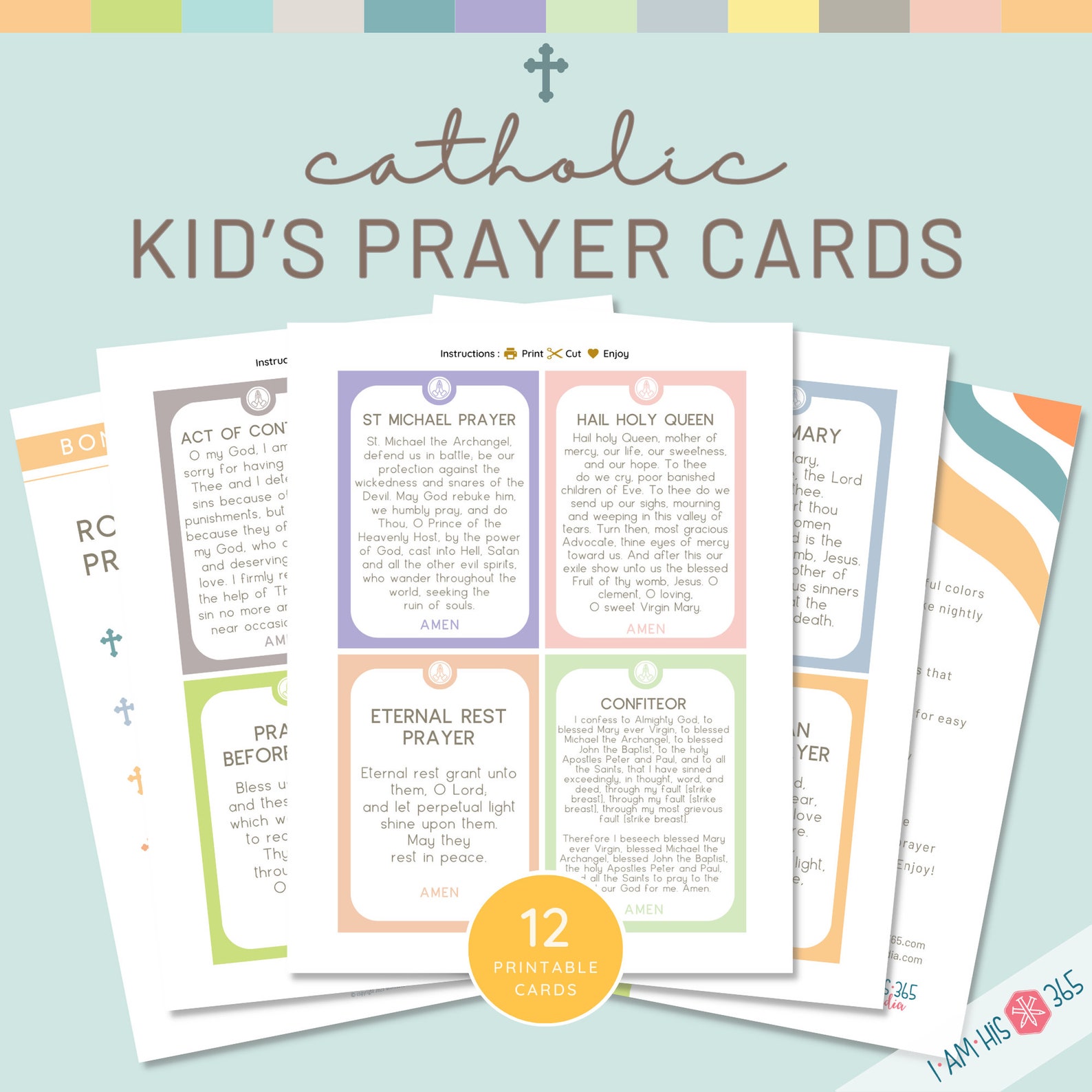 Catholic Children Prayer Cards | Prayers for Children | Printable ...