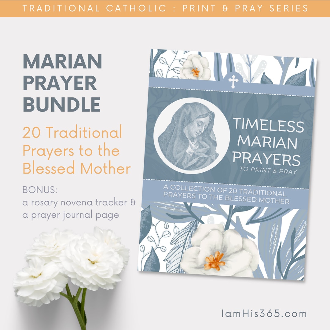 Printable Traditional Catholic Prayers to Our Blessed Mother | Rosary ...