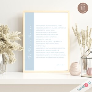 The Divine Praises Prayer Print - Catholic Prayer Printable, Christian ...