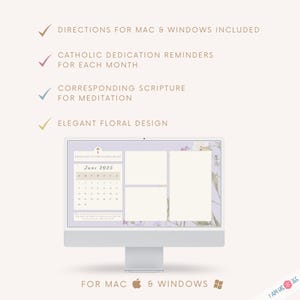 Catholic Desktop Organizer Wallpaper Bundle Floral Desktop Background ...