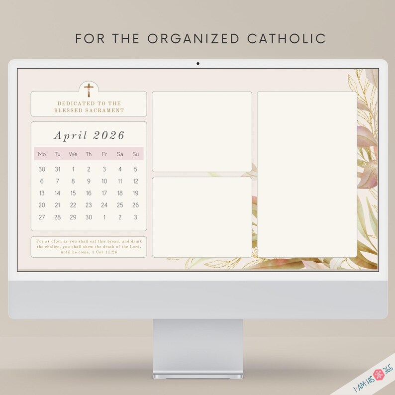 2026 Catholic Calendar Desktop Wallpaper | Floral Holy Desktop ...