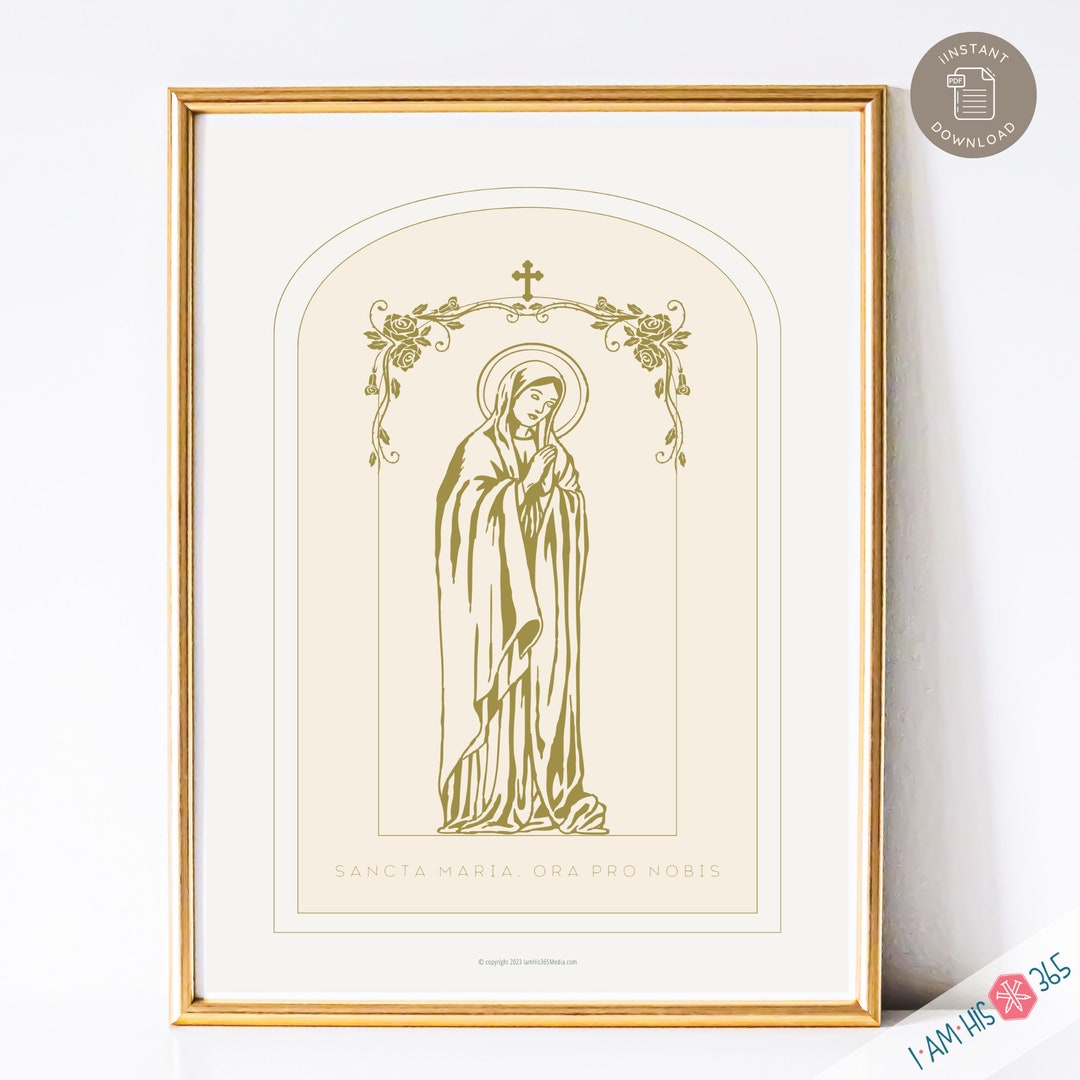 Holy Mary Art Print: Catholic Home Decor (digital Download) - Etsy