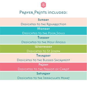 Daily Catholic Prayer Print Set of 7 - Catholic Prayer Printable ...
