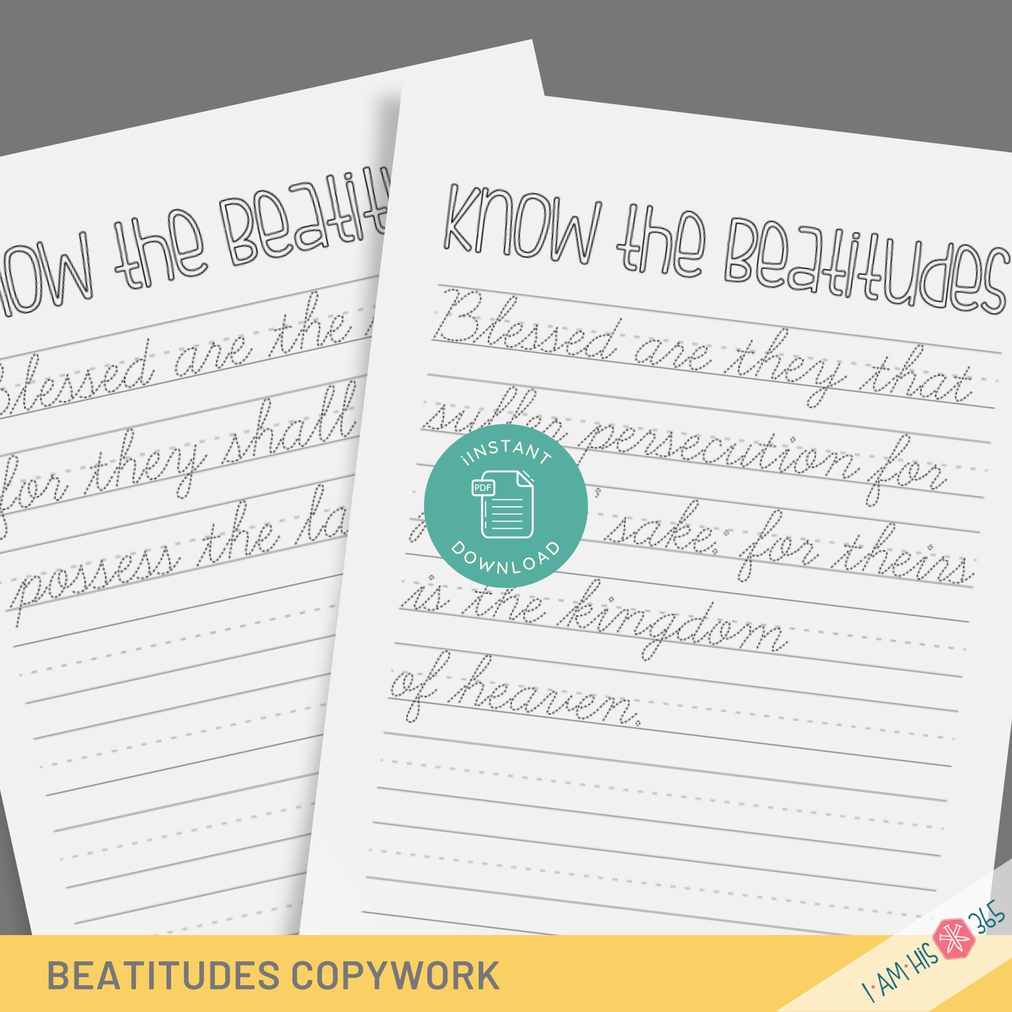 Catholic Cursive Handwriting Copywork Bundle | Scripture | Saints | 10 ...