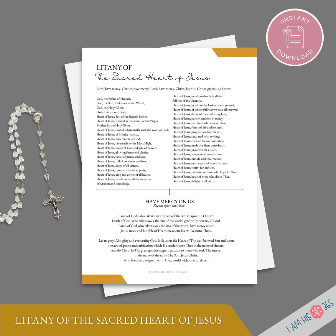 Catholic Litany Prayer Packet Instant Download PDF for Prayer ...