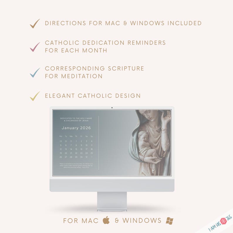 2026 Catholic Desktop Organizer Wallpaper Bundle | Holy Desktop ...