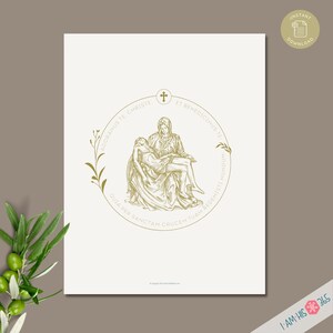 Pieta Catholic Art Print, Catholic Home Decor, Digital Catholic Art ...