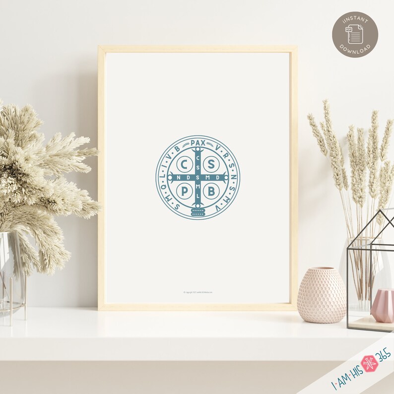 St Benedict Medal Printable Catholic Wall Art Print - Etsy
