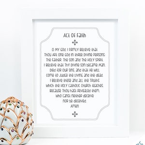 Act of Faith, Hope & Love Prayer Prints: Set of 3 - Catholic Prayer ...