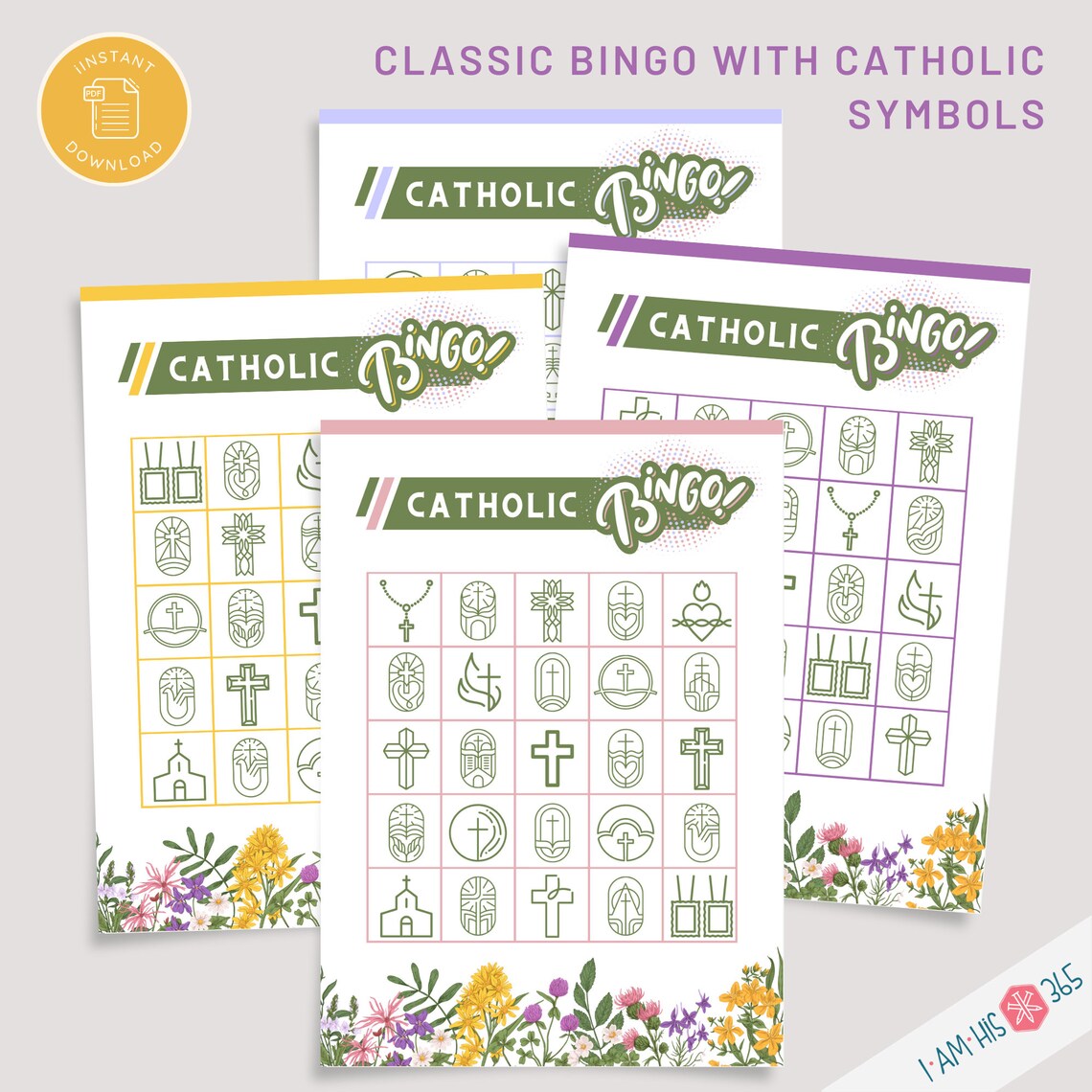 Printable Catholic Bingo Catholic Game Catechism Activity Homeschool ...
