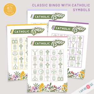 Printable Catholic Bingo | Catholic Game | Catechism Activity ...