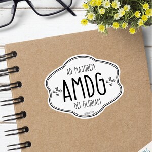 AMDG Decal Catholic Saint Sticker Decal St. Ignatius of Loyola Laptop ...