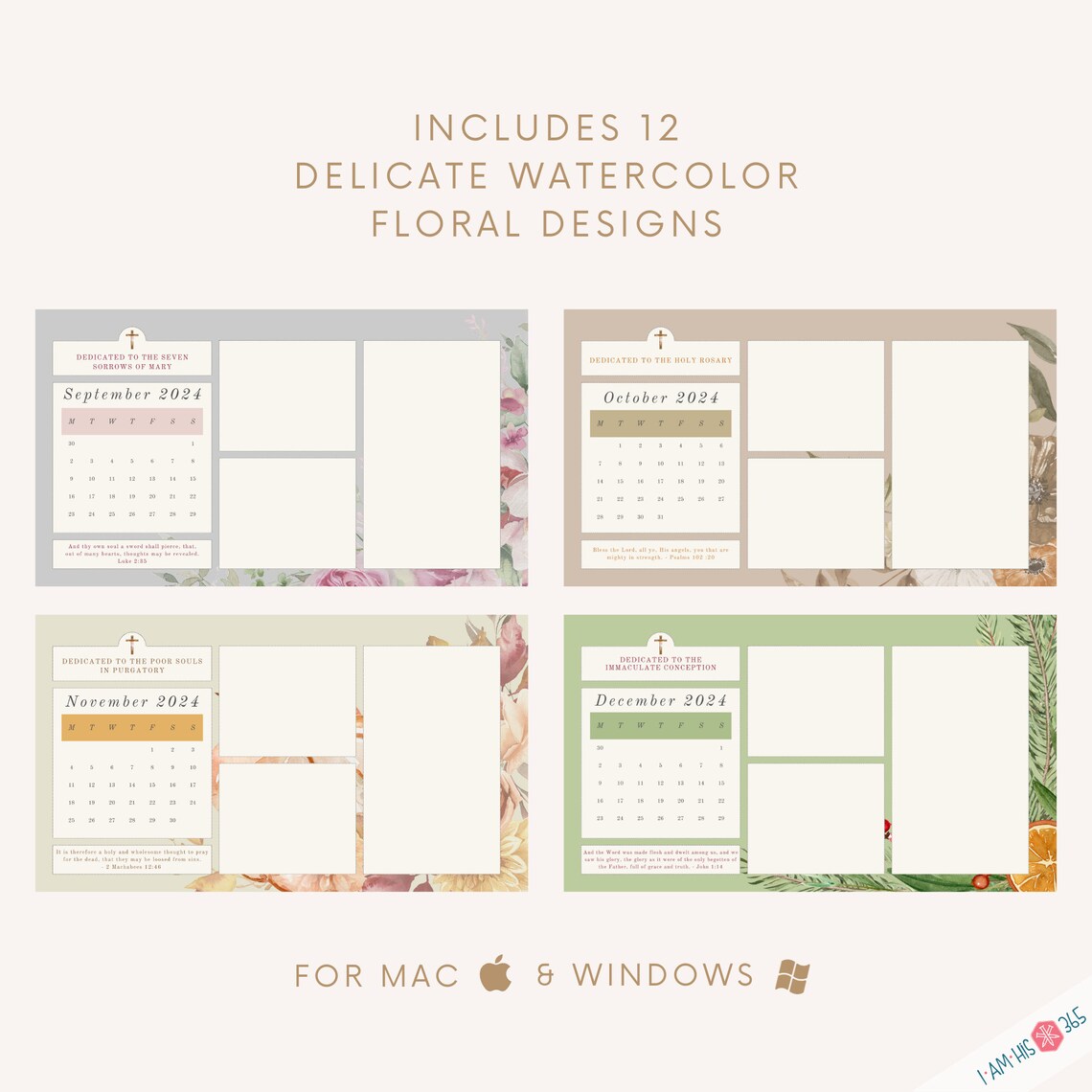Catholic Desktop Organizer Wallpaper Bundle Floral Desktop Background ...