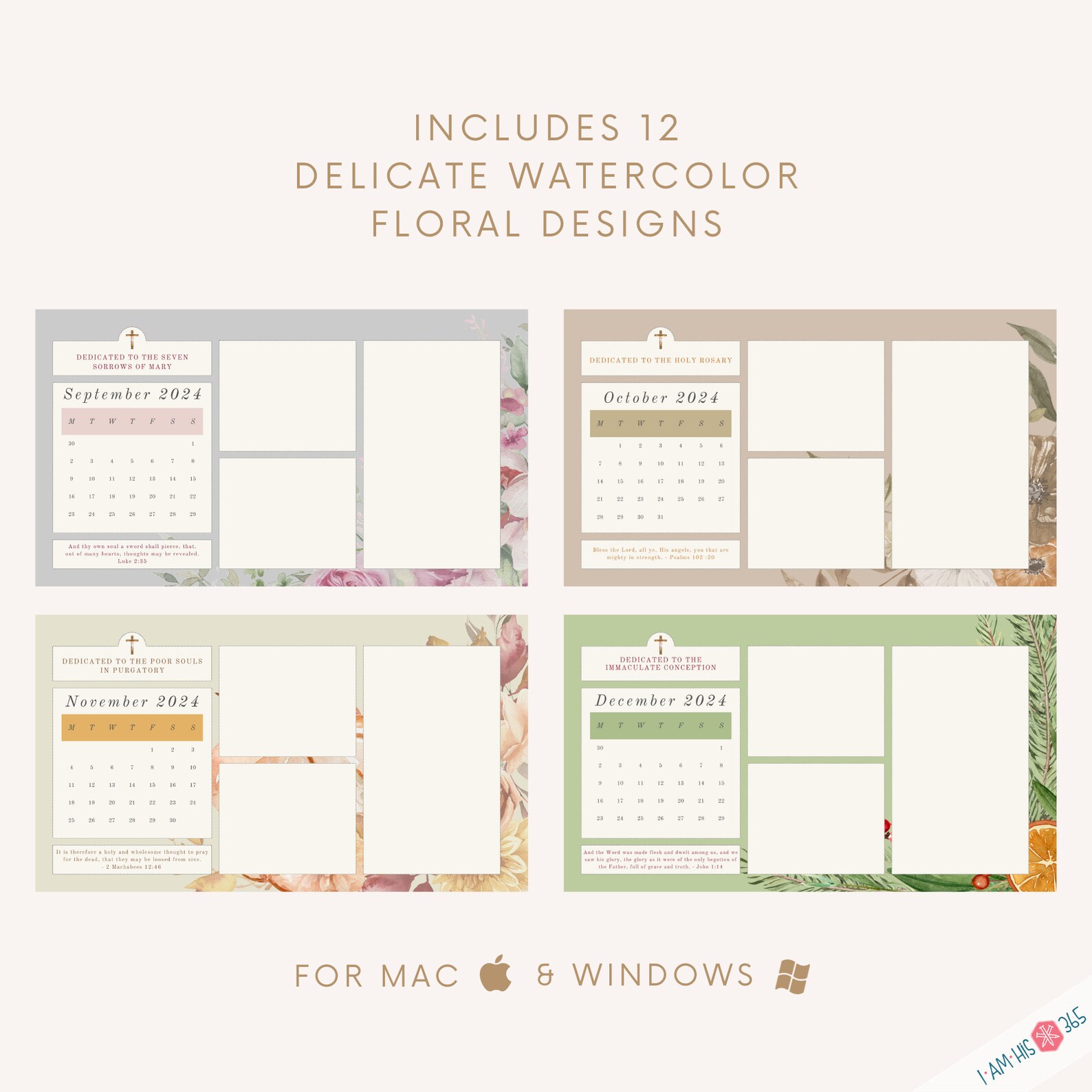 Catholic Desktop Organizer Wallpaper Bundle Floral Desktop Background ...