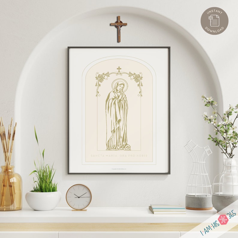 Holy Mary Art Print: Catholic Home Decor (digital Download) - Etsy