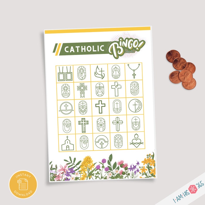 Printable Catholic Bingo | Catholic Game | Catechism Activity ...
