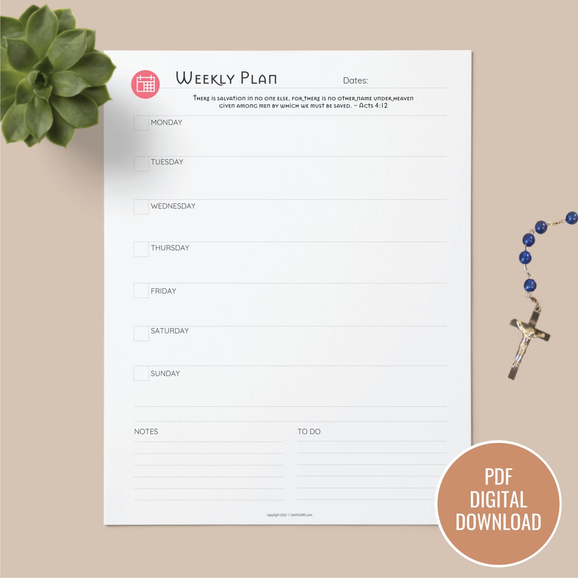 Traditional Catholic Planner Routine System Block Schedule - Etsy