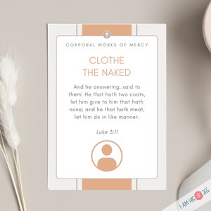 Catholic Works of Mercy Catechism Cards: Douay Rheims Bible (digital ...