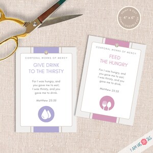 Catholic Works of Mercy Catechism Cards: Douay Rheims Bible (digital ...