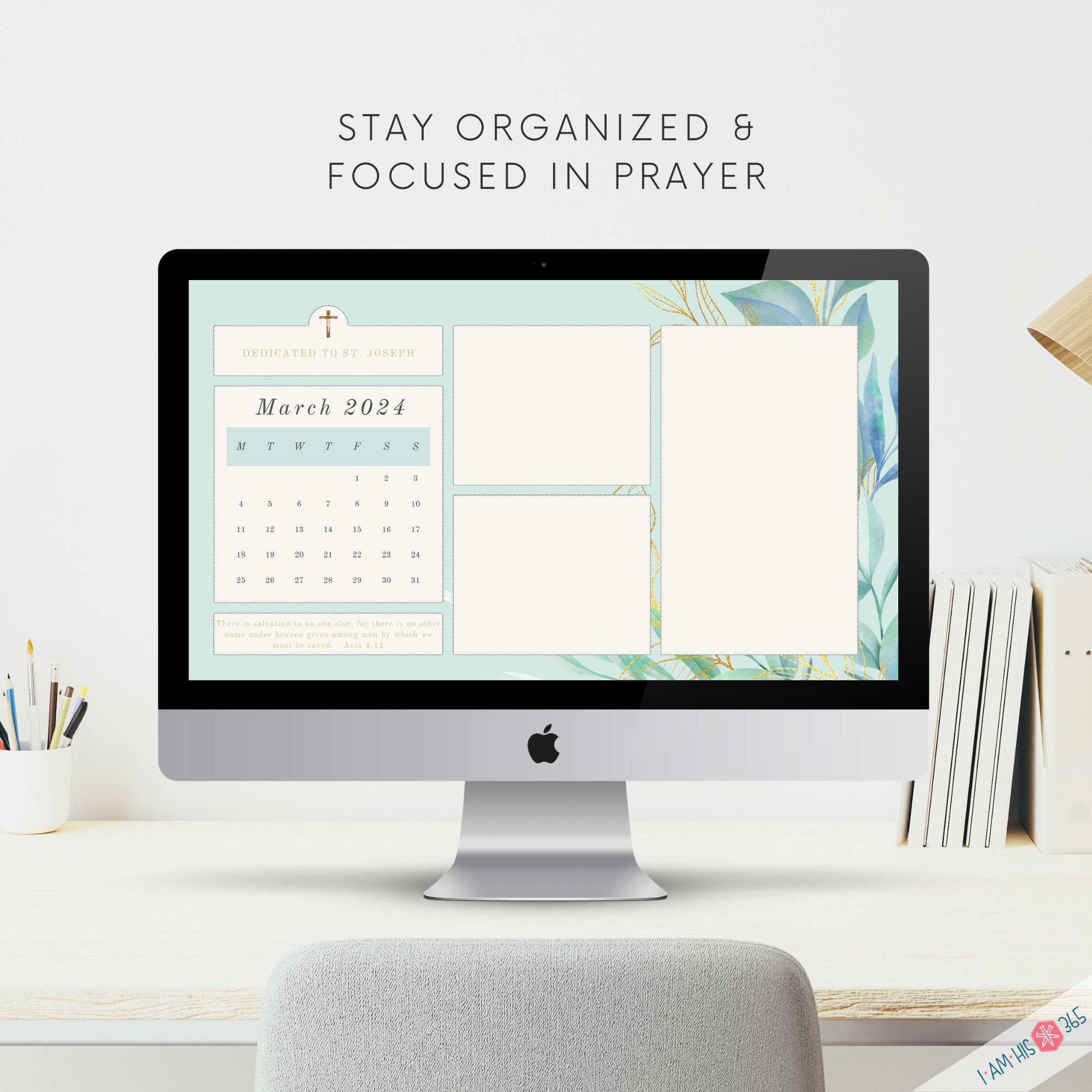 Catholic Desktop Organizer Wallpaper Bundle Floral Desktop Background ...