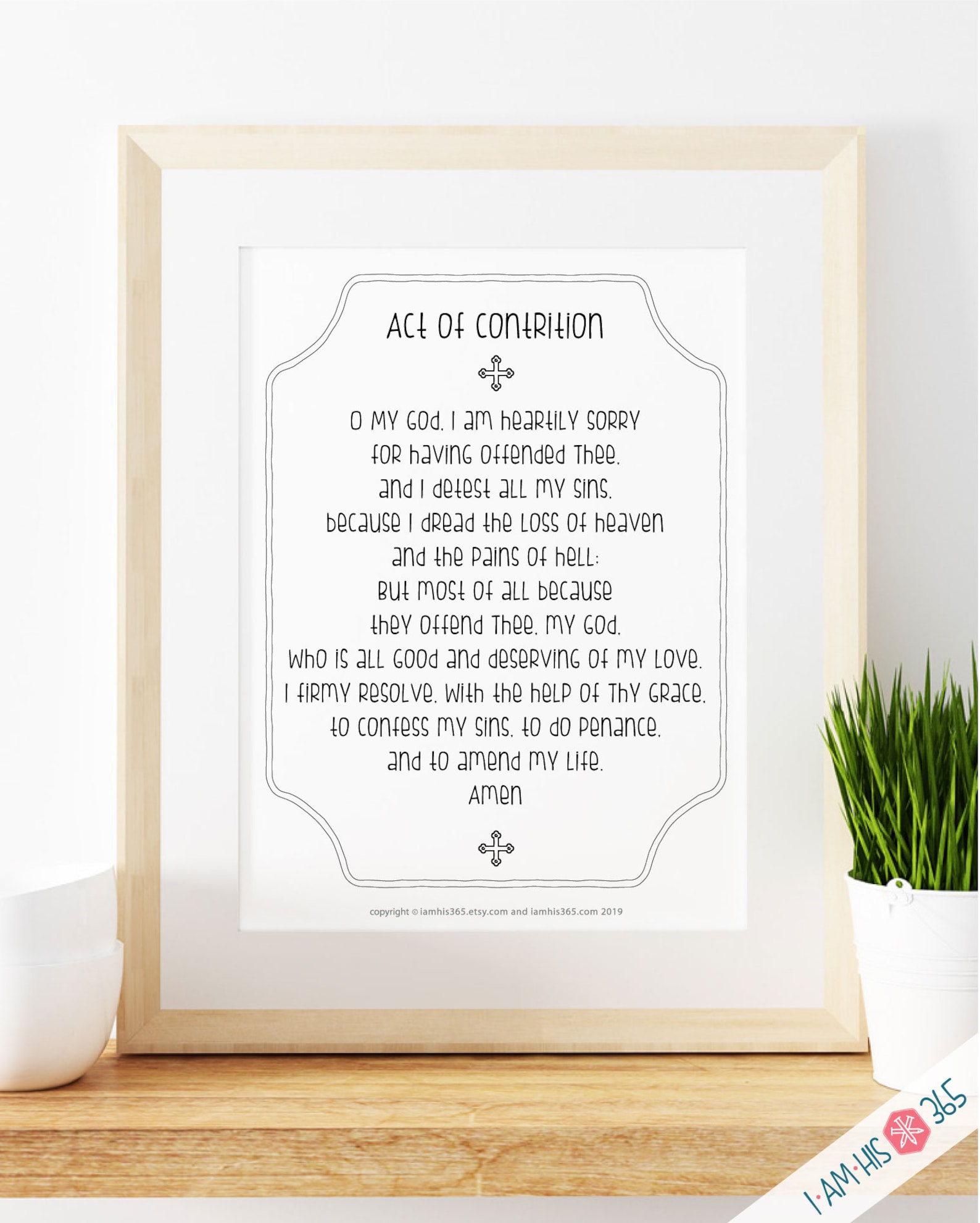Act of Contrition Prayer Print - Catholic Prayer Printable, Christian ...