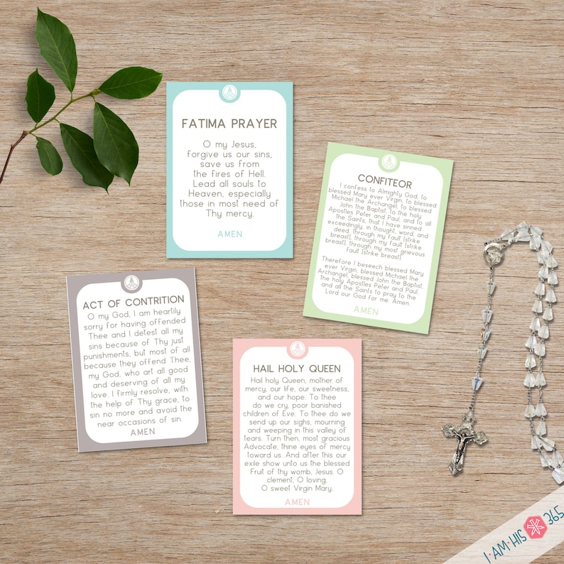 Catholic Children Prayer Cards | Prayers for Children | Printable ...