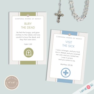 Catholic Works of Mercy Catechism Cards: Douay Rheims Bible (digital ...