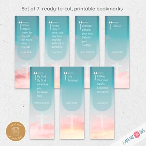 Printable Catholic Scripture Bookmarks | 7 Last Words of Christ From ...