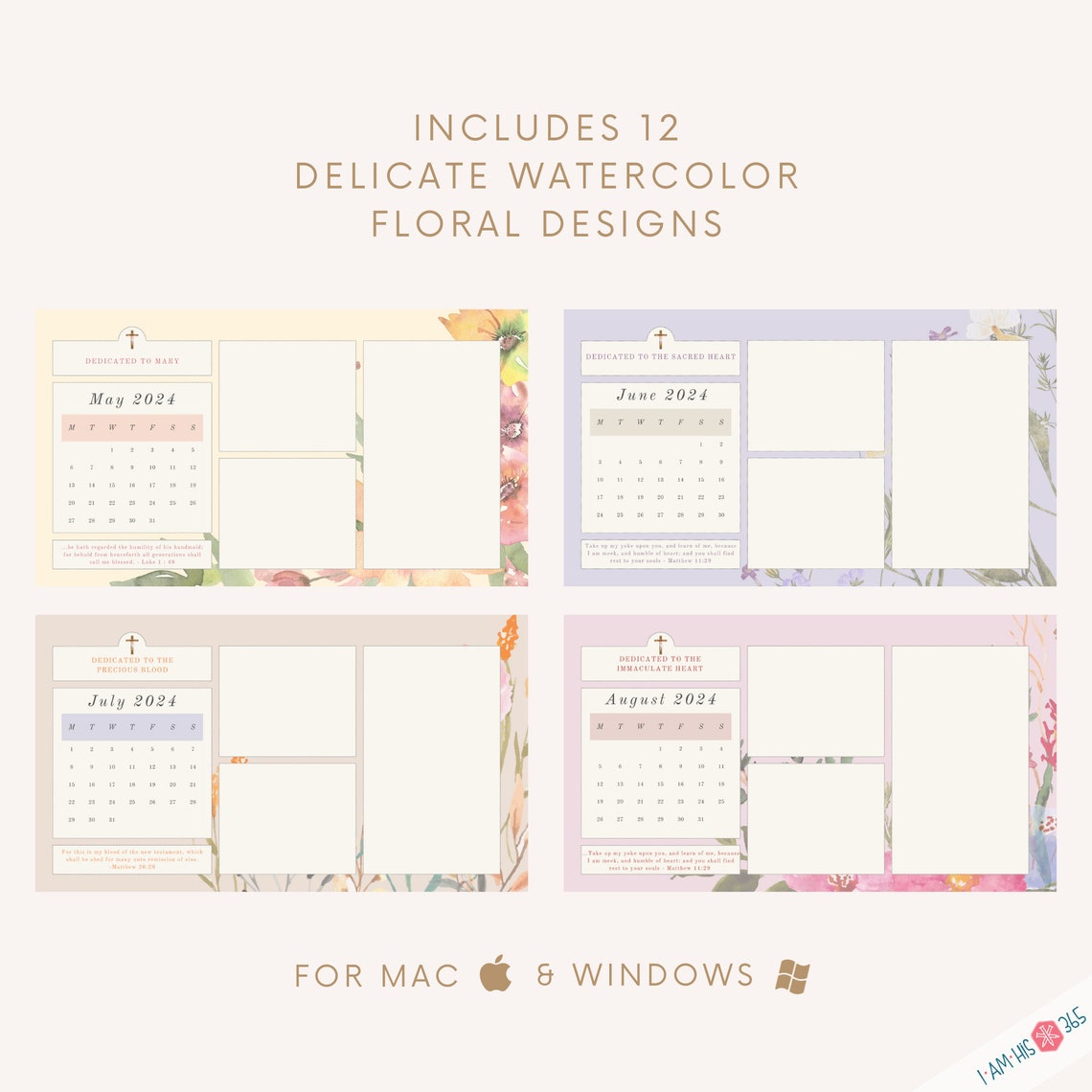 Catholic Desktop Organizer Wallpaper Bundle Floral Desktop Background ...