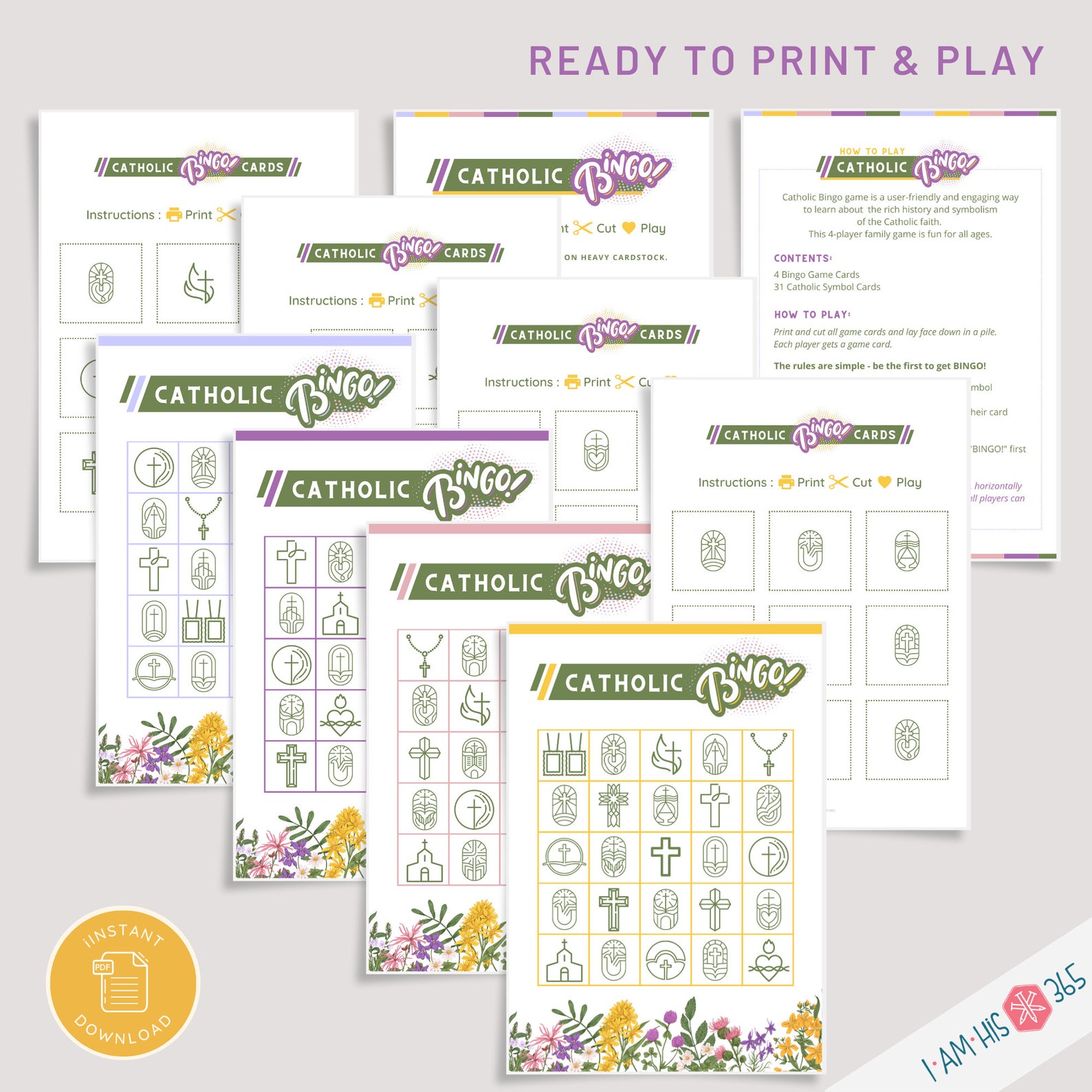 Printable Catholic Bingo | Catholic Game | Catechism Activity ...